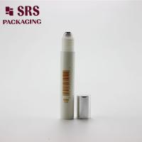 China SRS empty cosmetic 15ml white plastic perfume roller ball bottle for sale
