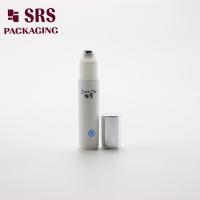China SRS empty cosmetic 5ml white plastic eye cream roller ball bottle for sale