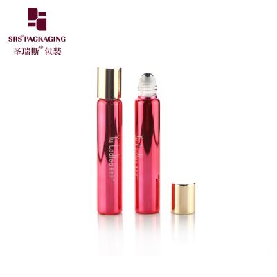 China SRS Hot Selling 8ml Tube Thin Wall Glass Roll on Bottle for Perfume Essential Oil for sale