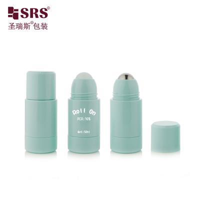 China 50ml/75ml Pastel Green Roller Bottle Roll On Bottle with No Leakage for Serum and Deodorant for sale