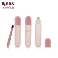 China 18ML 20ML 25ML Empty Plastic Roll On Bottle Custom Color Options With Lanyard Design Keychain Cap for sale