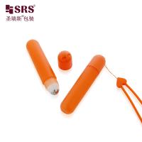 China 18ML 20ML 25ML Empty Plastic Roll On Bottle Custom Color Options With Lanyard Design Keychain Cap for sale