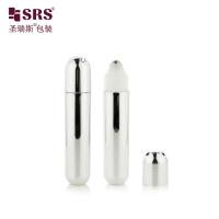 China RPPG 20ml Custom Electro Plating Silver Colored Pp Pcr Plastic Roller Bottle For Serum Skin Care for sale