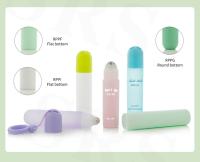 China 18ML 20ML 25ML Empty Plastic Roll On Bottle Custom Color Options With Lanyard Design Keychain Cap for sale