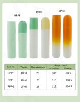 China RPPG 25ml Cute Empty Green Colored Roller Bottle PP PCR Plastic Container With Plastic Roller Ball For Hair Serum for sale