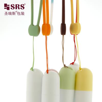 China RPPG 25ML 20ML 18ML Plastic Pp Pcr Roller Bottle With Massage Roller Ball Applicator And Keychain Lanyard Straps for sale