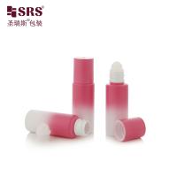China Empty PET RPET 15ml 20ml Blue Colored Plastic Bottle With Plastic Roller Ball For Serum for sale