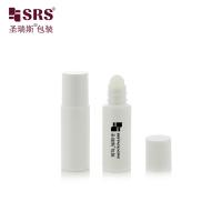 China Eco-friendly 15ml 20ml Amber Plastic Roller Bottle With White Cap For Liquid Formula For Cosmetics for sale