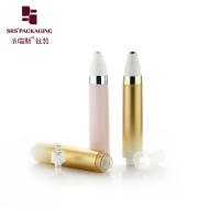 China AY-10ml Wholesale Glossy White Roller Bottle with Clear Cap Metal Ball with Silkscreen Printing for Eye Cream for sale