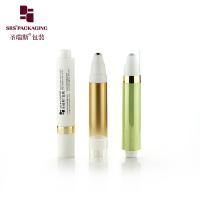 China AY-10ml Wholesale Glossy White Roller Bottle with Clear Cap Metal Ball with Silkscreen Printing for Eye Cream for sale