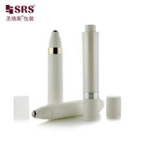 China AY-10ml Wholesale Glossy White Roller Bottle with Clear Cap Metal Ball with Silkscreen Printing for Eye Cream for sale