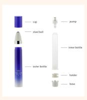 China AY-10ML Empty Pp Plastic Double Wall Airless Pump Roll On Bottle Packaging For Scalp Care Cream Serum for sale