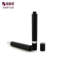 China AY-15ML Wholesale Black Matte Pen-Style Press Bottle With Silver Trim For Liquid Concealer Lip Gloss&Cosmetic Packaging for sale