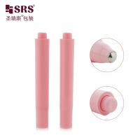 China AY-15ml Pastel Colored Green Matte Finish Plastic Roll On Bottle Packaging With Metal Ball For Cream for sale