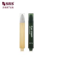 China AY-15ml Pastel Colored Green Matte Finish Plastic Roll On Bottle Packaging With Metal Ball For Cream for sale