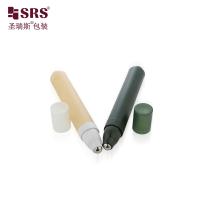 China AY-15ML Matte Beige Steel Ball Massage Eye Cream Empty Plastic Roll On Applicator Pen Cosmetic Packaging For Eye Serum for sale