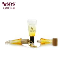 China GB3-10ml Amber-Yellow Gradient Glass Tubes With Metal Roller Ball For Essential Oil Blends Packaging for sale