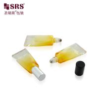 China GB3-10ml Amber-Yellow Gradient Glass Tubes With Metal Roller Ball For Essential Oil Blends Packaging for sale