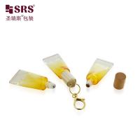 China GB3-10ml Amber-Yellow Gradient Glass Tubes With Metal Roller Ball For Essential Oil Blends Packaging for sale