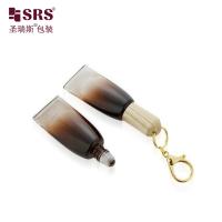 China GB3-10ml Ombre Brown Cosmetic Glass Vials With Roller Ball Applicator For Lip Oil Packaging for sale