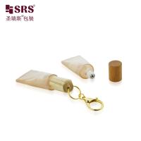 China GB3-10ml Wholesale Beige Gradient Glass Tubes With Metal Roller Ball For Eye Oil Hand Oil Cosmetic Packaging for sale