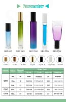 China GB3-10ML Tube Shape Clear Glass Vial With Gemstone Roller Ball With Keychain Cap Lanyard For Oil Packaging for sale