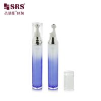 China LR001-15ML 20ML Coating Blue Colored Acrylic Premium Eye Serum Lotion Pump Roller Bottle Contaienr for sale
