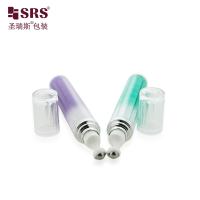China LR001-15ML 20ML Coating Blue Colored Acrylic Premium Eye Serum Lotion Pump Roller Bottle Contaienr for sale