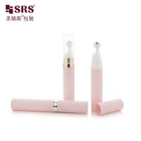 China 10ml Premium White Gold Color Eye Serum Massage Roller Bottle with Metal Ball for sale