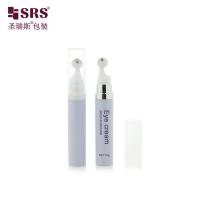 China 10ml Premium White Gold Color Eye Serum Massage Roller Bottle with Metal Ball for sale