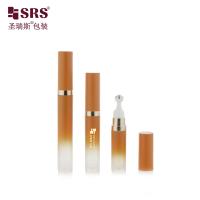 China Matte Orange Gradient Coating Colored Custom Eye Serum Roll-On Bottle for Cooling Massage 10ml for sale