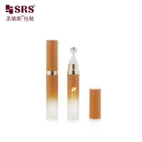 China Matte Orange Gradient Coating Colored Custom Eye Serum Roll-On Bottle for Cooling Massage 10ml for sale