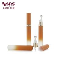 China Matte Orange Gradient Coating Colored Custom Eye Serum Roll-On Bottle for Cooling Massage 10ml for sale