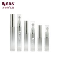 China 15g Matte Silver Gradient Eye Cream Roller Bottle with Silver Cap for Male Cosmetics for sale