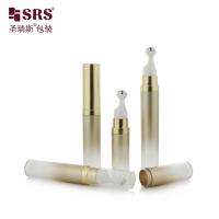 China Pastel Yellow Gold Series Cosmetic Eye Serum Roll-On Bottle for Massage & Skincare 7.5ml 10ml 15ml for sale