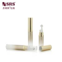 China 7.5ml 10ml 15ml Gradient Gold Eye Cream Roller Bottle with Metal Applicator for sale