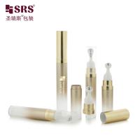 China 15g Matte Silver Gradient Eye Cream Roller Bottle with Silver Cap for Male Cosmetics for sale