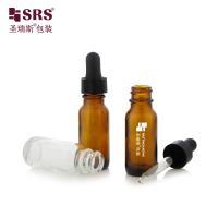 China BOS001-15ML Multi-color Glass Vial Dropper Bottles With Black Cap For Essential Oils Packaging for sale