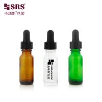 China BOS001-15ML Multi-color Glass Vial Dropper Bottles With Black Cap For Essential Oils Packaging for sale