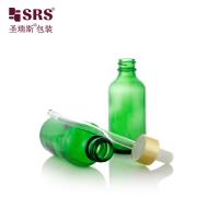 China BOS003-60ml Leakproof Green Glass Dropper Bottles with Gold Accent for Storing Light-Sensitive Serums and Essential Oils for sale