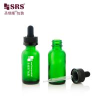 China BOS006-30ml UV-Protected Green Boston Glass Dropper Bottles With Child-Safe Cap For Storing Essential Oils And Tinctures for sale