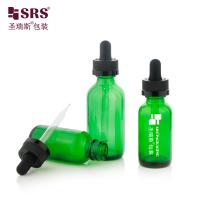 China BOS006-60ml Refillable Green Boston Round Dropper Bottles With Tamber Proof Cap For Aromatherapy Blends&CBD Products for sale