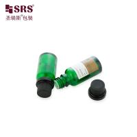 China Amber & Green Empty Glass Essential Oil Bottle Tamper Evident Cap Cosmetic Serum Storage Vial for sale