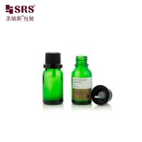China Amber & Green Empty Glass Essential Oil Bottle Tamper Evident Cap Cosmetic Serum Storage Vial for sale