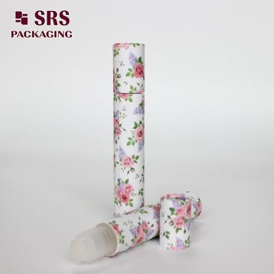 China SRS empty cosmetic 15ml plastic roll on bottle with paper packaging for sale