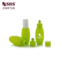 China SRS Custom Oval Plastic Roll on Bottle With on OFF Switch Stainless Steel Roller Ball Empty Perfume Essential Oil Packaging for sale