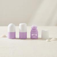 China 30ml Lavender Capsule Style PP PCR Roll on Container Matte Empty Roller Bottle for Deodorant Anti-perspirant for sale