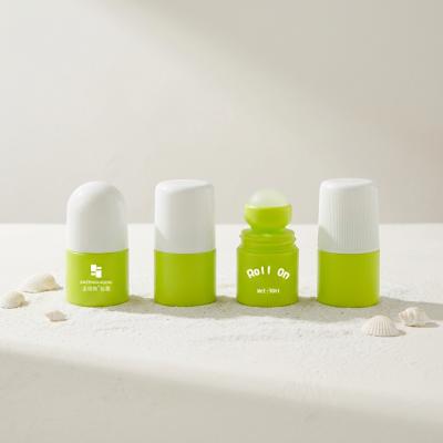 China 30ml Fresh Green Matte PP Roll On Bottle Empty Roller Vial For Insect Repellent Cosmetic Packaging for sale