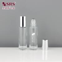 China BLPM-15ML Transparent Glass Roll On Bottle Metal Cap Roller Ball Empty Refillable Perfume Essential Oil Cosmetic Vial for sale