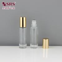 China BLPM-15ML Transparent Glass Roll On Bottle Metal Cap Roller Ball Empty Refillable Perfume Essential Oil Cosmetic Vial for sale